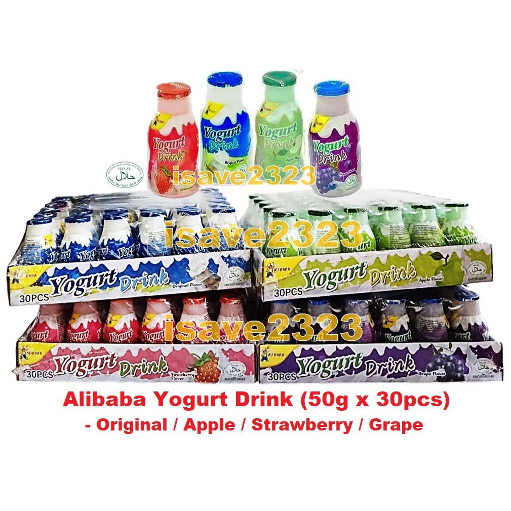 [HALAL] Alibaba Yogurt Drink (50g x 30pcs) - Original / Apple ...