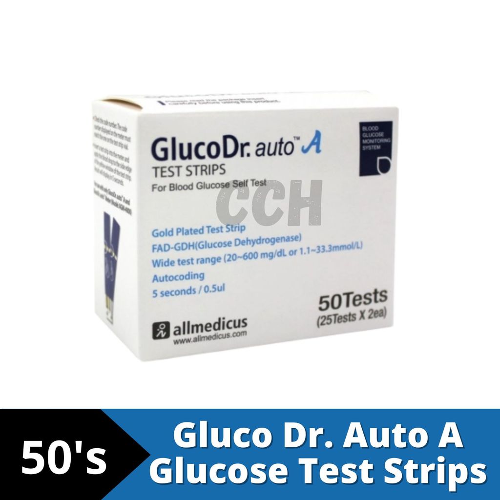 GLUCO DR.AUTO A GLUCOSE TEST STRIPS -2 X 25's with box | Shopee Malaysia