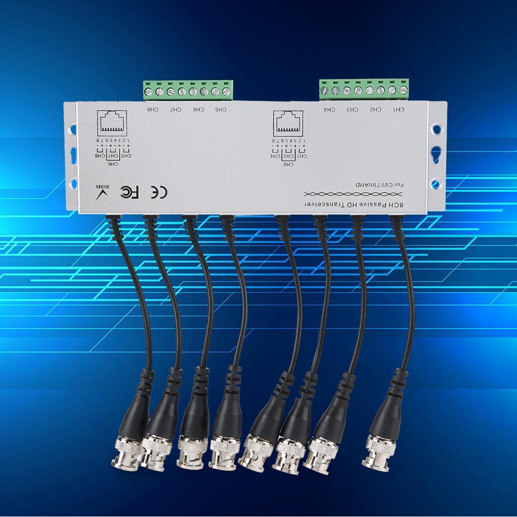 kaobuy 8CH HD BNC Male to UTP Cable Adapter CCTV Passive Video Balun ...