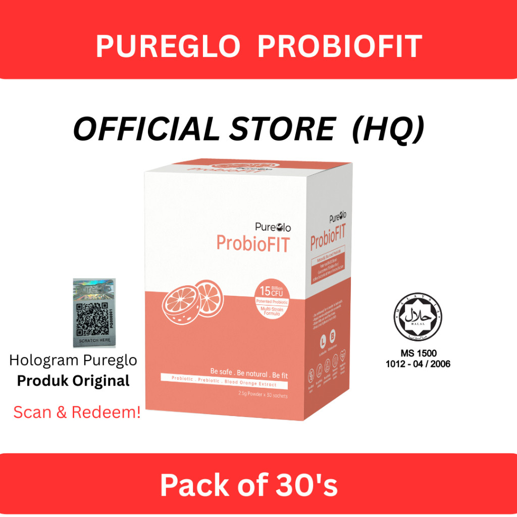 Pureglo ProbioFit 30s | Original HQ probiotic prebiotic blood orange ...