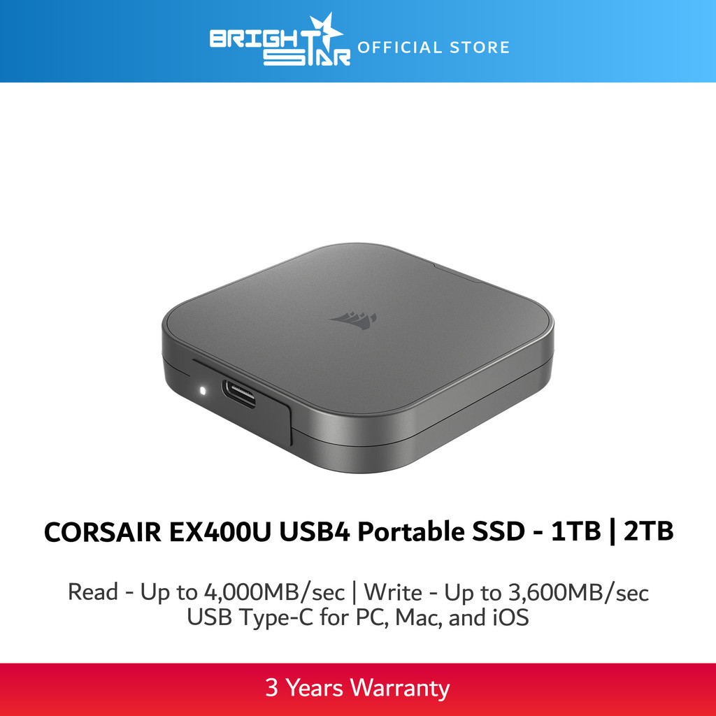 CORSAIR EX400U USB4 External SSD - 1TB/2TB/4TB | Shopee Malaysia