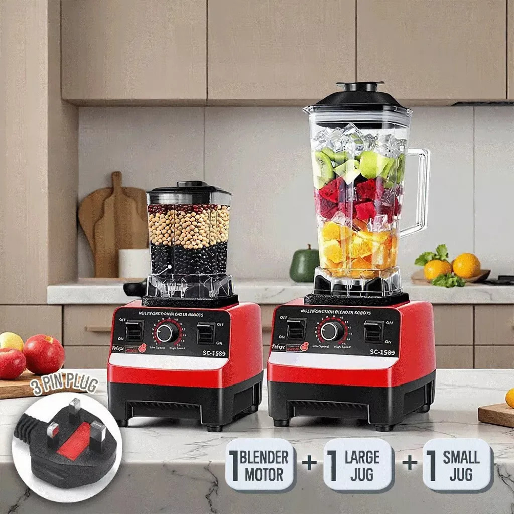 Heavy Duty blender 2L Full SET blender Pengisar 2 IN 1 Juicer Ice ...