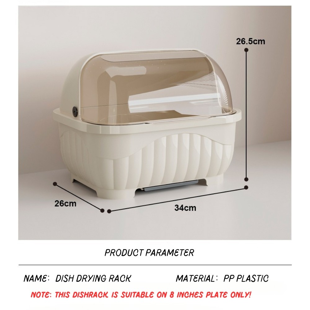 Locaupin Elegant PP Plastic Kitchen Dish Rack with Top Ventilation Hole ...