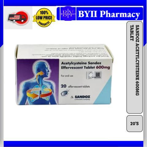 SANDOZ ACETYLCYSTEINE 600MG EFFERVESCENT TAB 20S/BOX | Shopee Malaysia