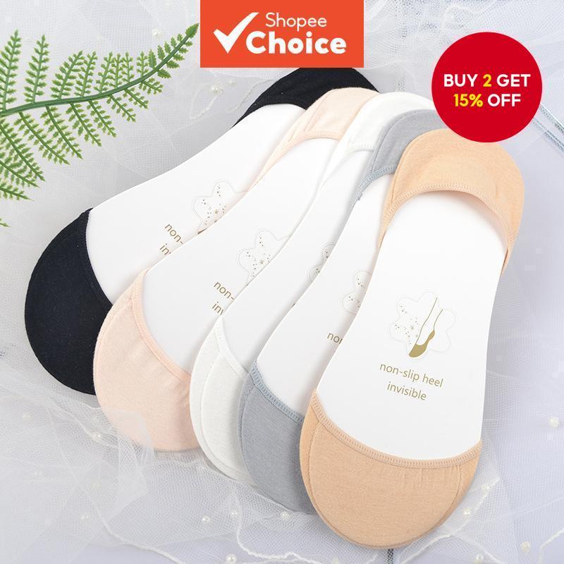 Women's No-Show Socks with Silicone Grips - Breathable Anti-Slip & Odor ...
