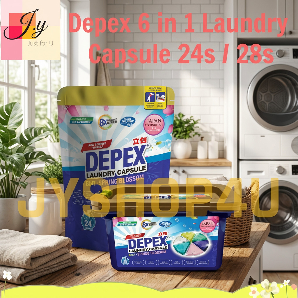 (JYSHOP4U) 🧺 Depex 6-in-1 Laundry Capsule | Detergent Pod Refill Pack ...