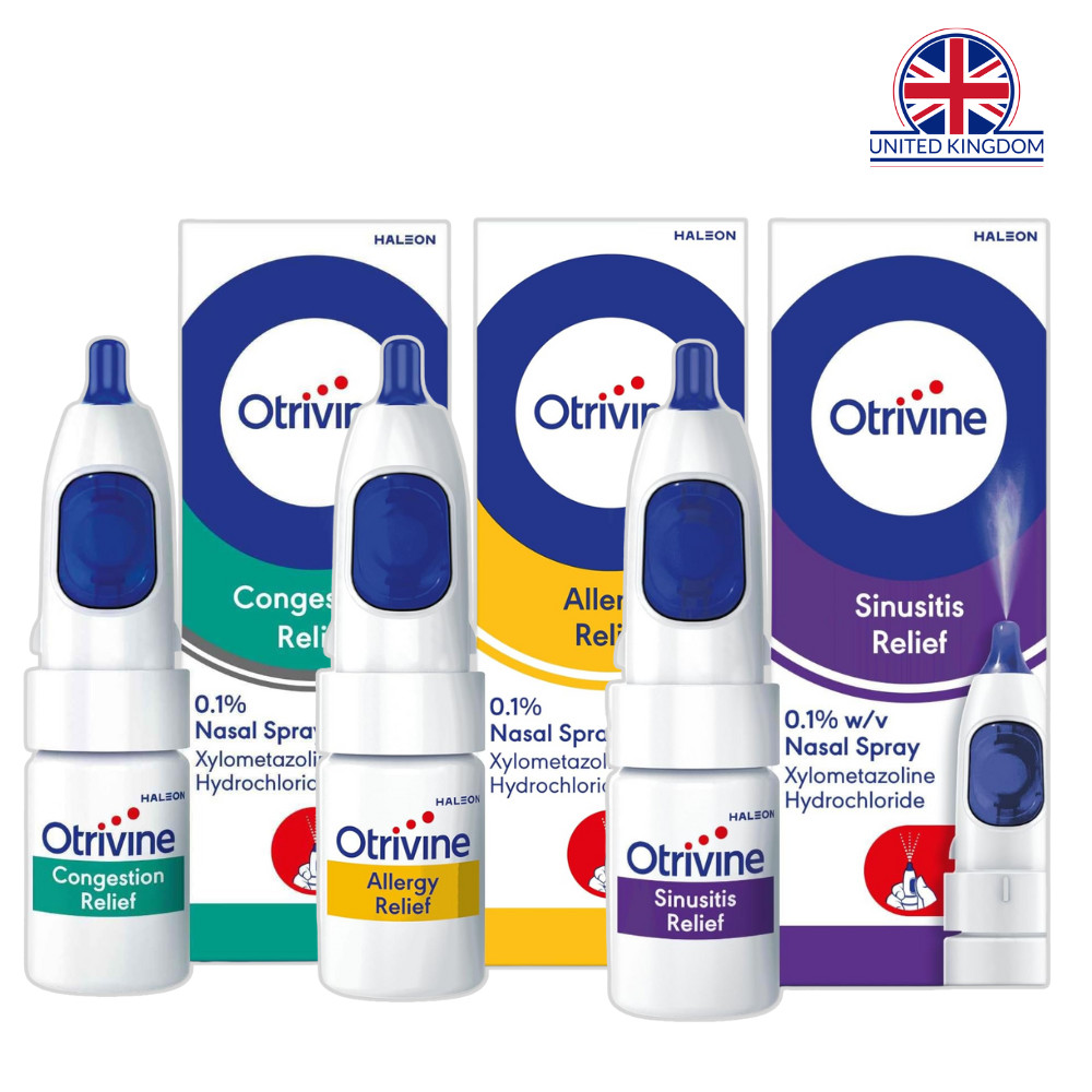 Otrivine Decongestant Nasal Spray, Nose Spray for Congestion ...
