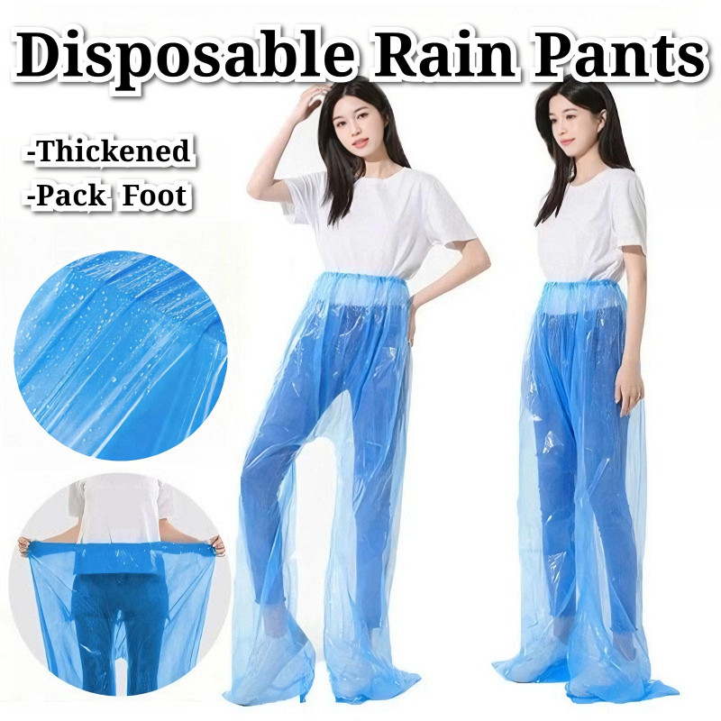 Disposable Rain Pants Thickened Foot Full Covered Waterproof Raincoat ...