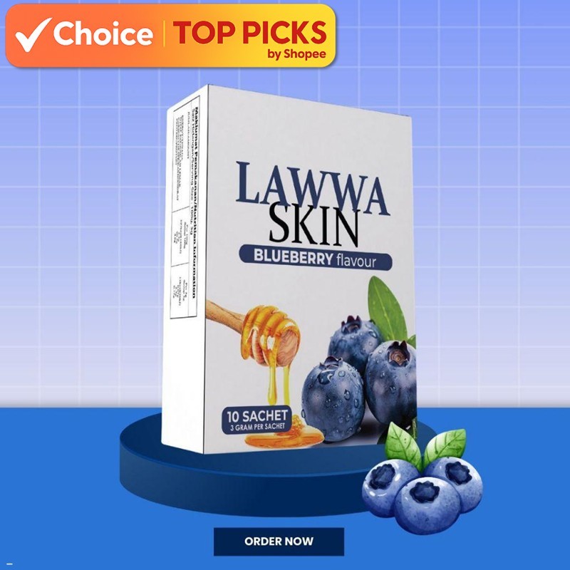 [Box of 10 Sachets] Kak Ell HQ Lawwa Skin Blueberry Skin Repair ...