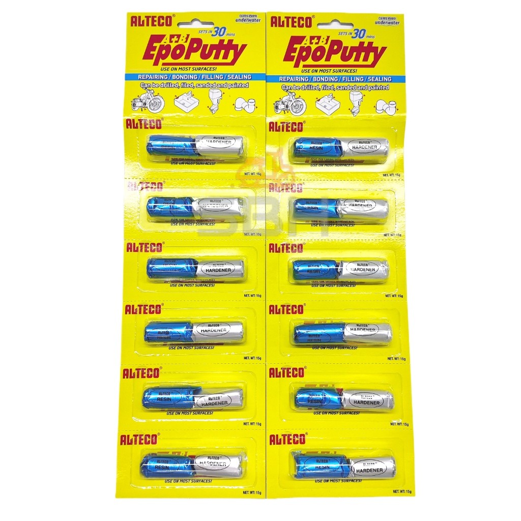 METAL EPOXY(15G)&(100G) Alteco Epo Putty 2 Ton Epo Glue A+B Gum Batu ...