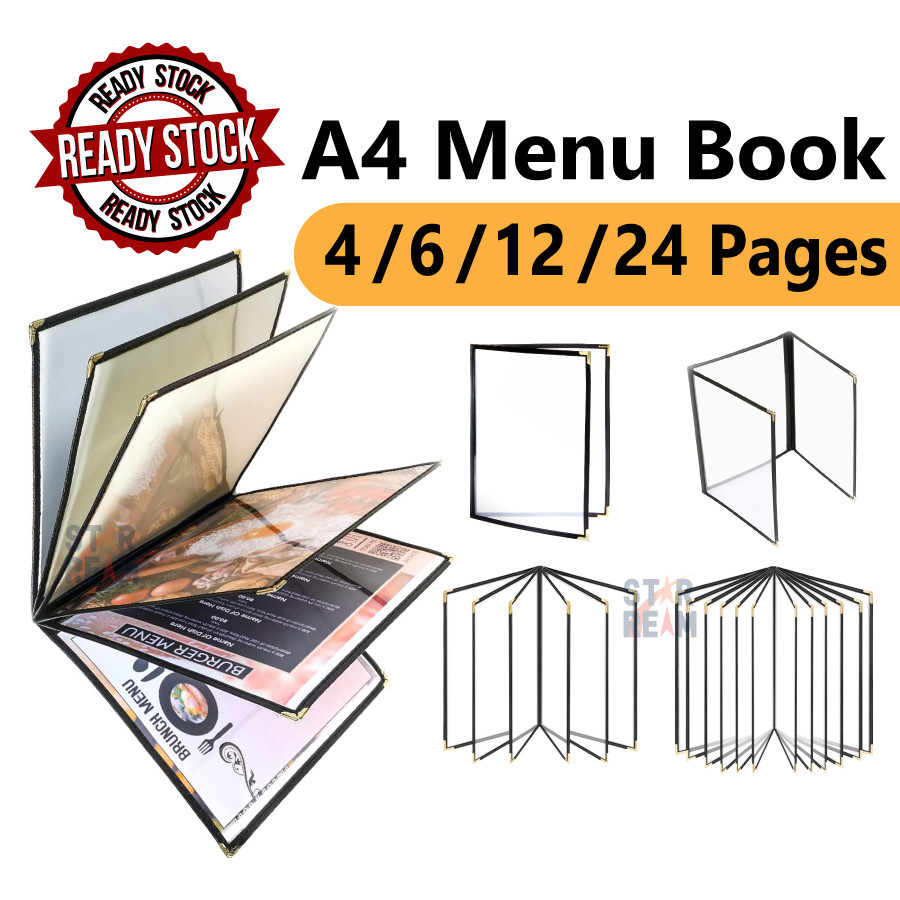 DIY A4 Restaurant Transparent Menu Pocket Covers /Clear Menu Holder ...