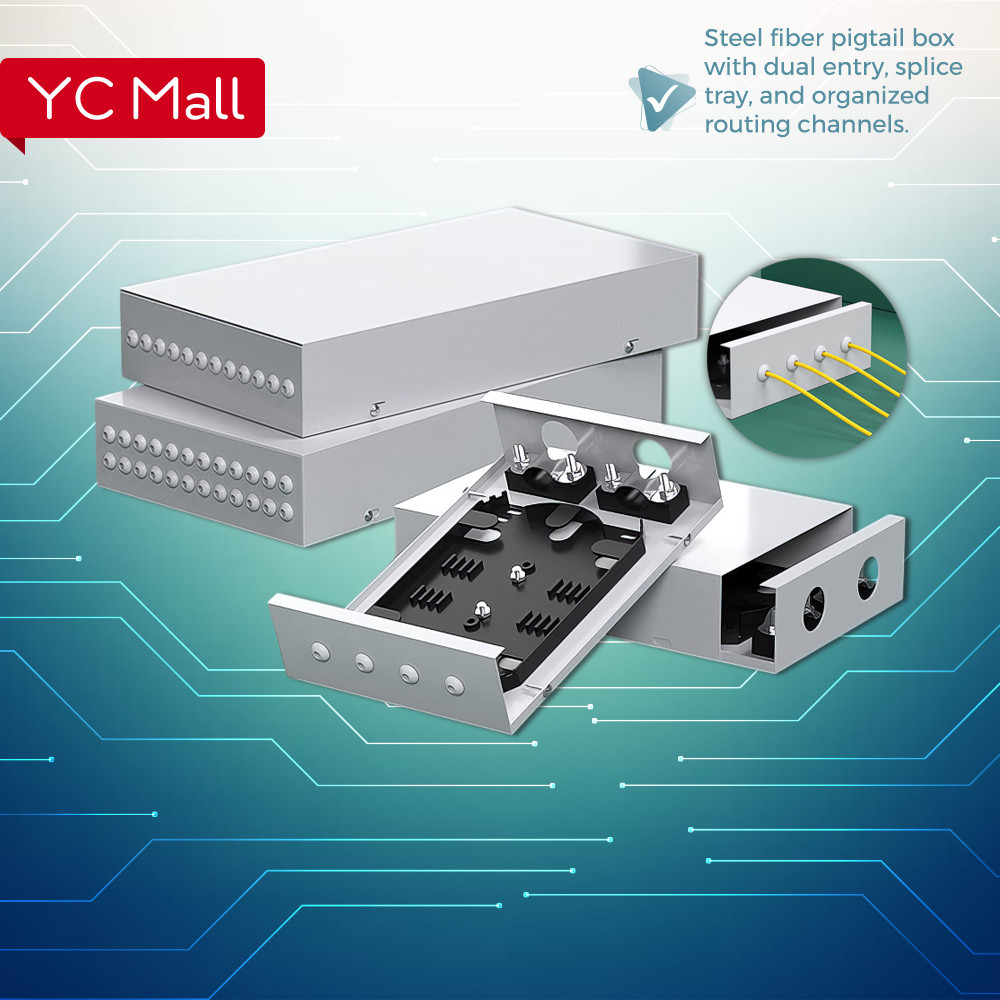 4/8/12/24 Core Fiber Pigtail Box Steel Direct-Output Termination Box ...