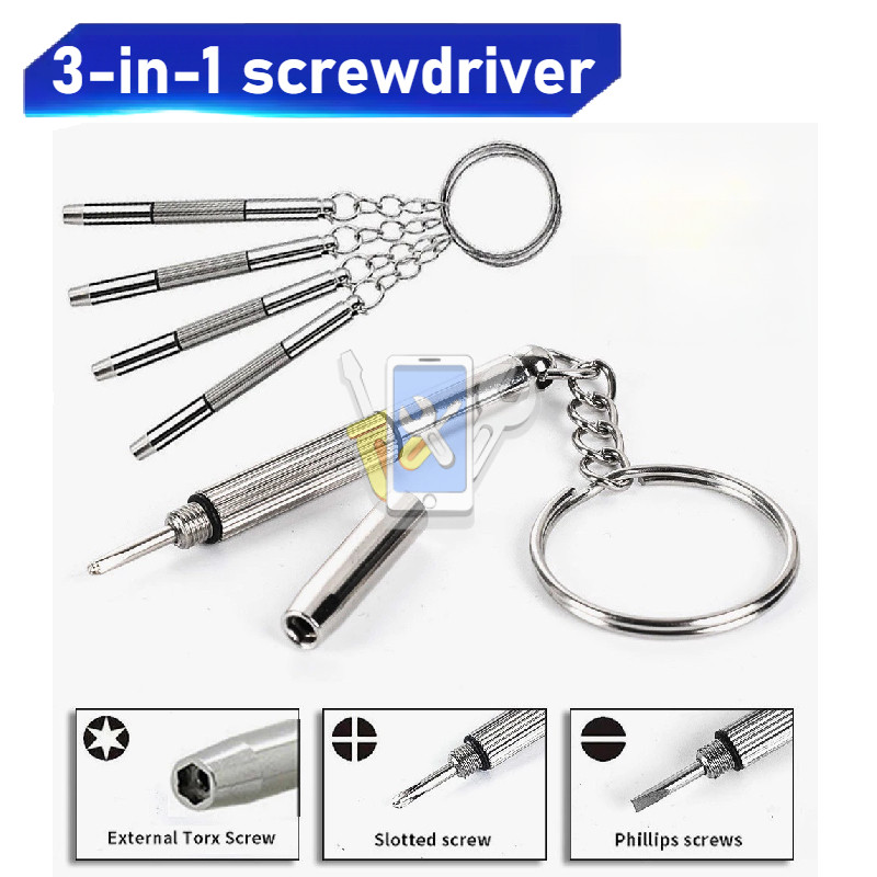 3-in-1 Screwdriver - Mini Glasses Screwdriver Tool - Suitable for ...