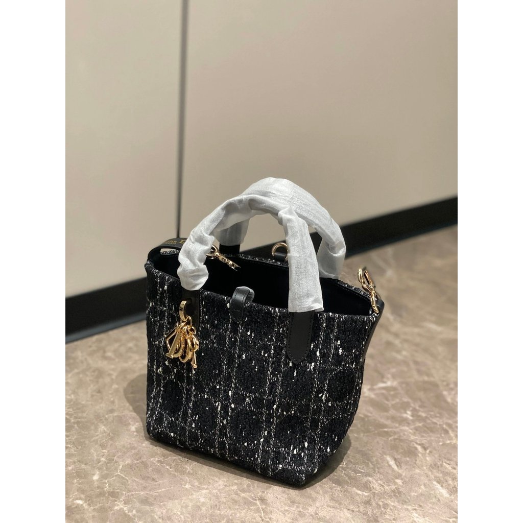DIOR DIOR Toujours Rattan Pattern Design Cotton Shoulder Crossbody ...