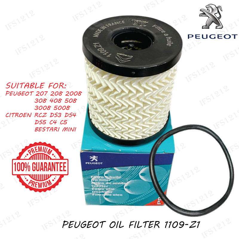 🇲🇾ORI NEW🔥 1109-Z1 OIL FILTER PEUGEOT 207 208 2008 308 408 508 3008 ...
