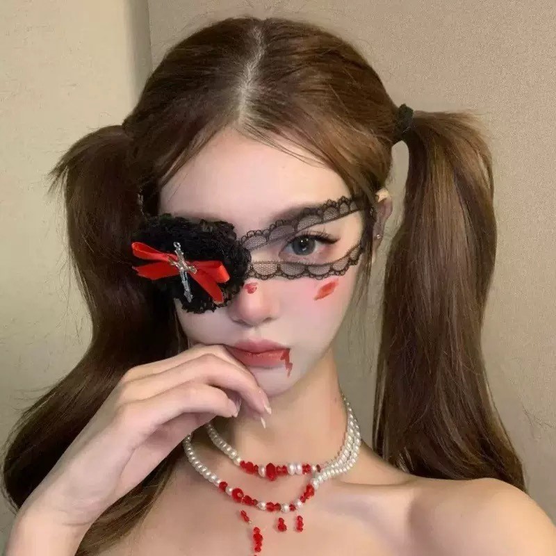 Halloween Eye Mask - Lace Dark Style Nun Costume Accessory | Shopee ...