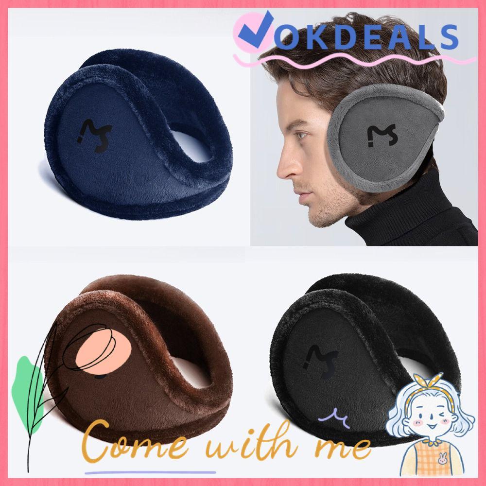 OKDEALS Men Ear Muffs, Keep Warm Plush Ear Warmer, Soft Cold Protection ...