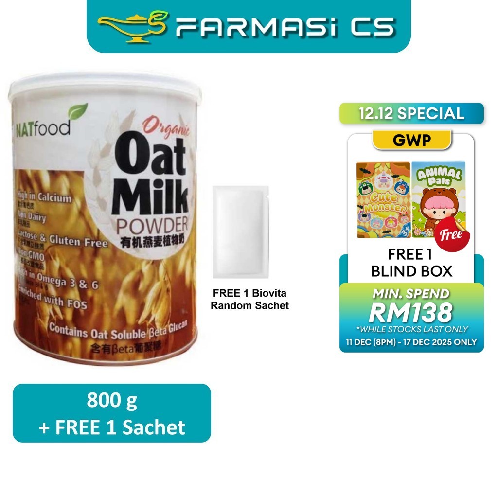 NATFOOD Organic Oat Milk Powder 800g EXP:03/2027 FREE 1 Sample ...