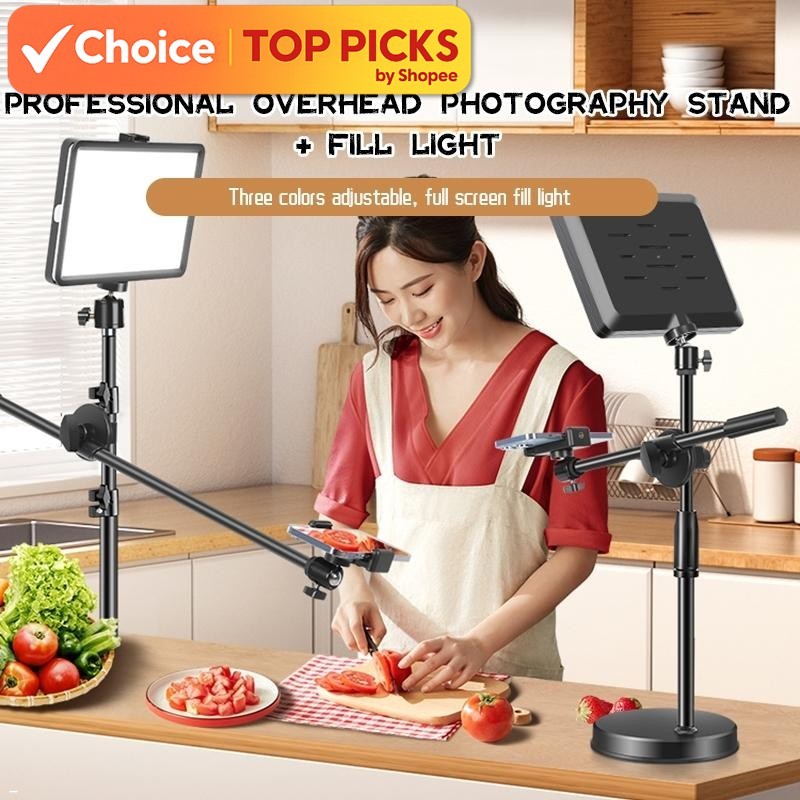 TNW Overhead Selfie Lampu Stand LED Dimmable Photography Lighting ...
