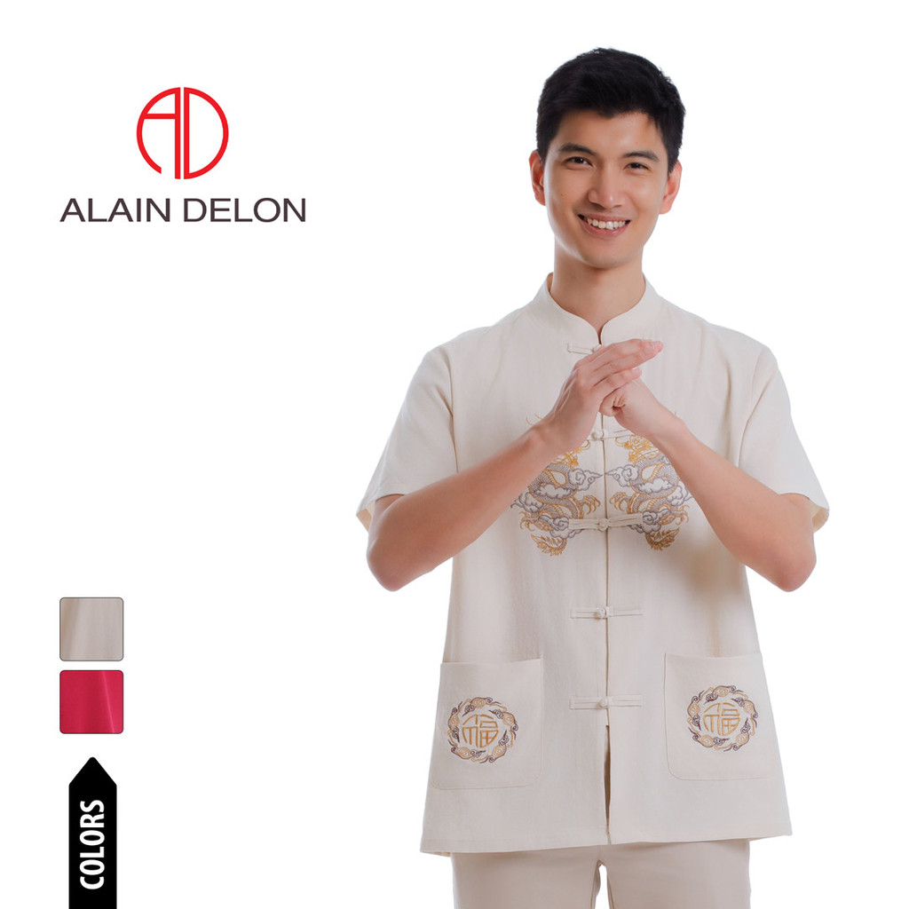 Alain Delon CNY Tang Fu Lelaki | Alain Delon Mens Tang Fu Jacquard ...