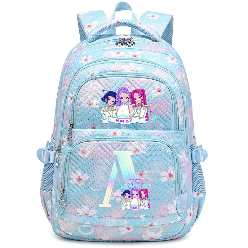 KPop Demon Hunters KPop Demon Hunters Letter Print Backpack Lightweight ...