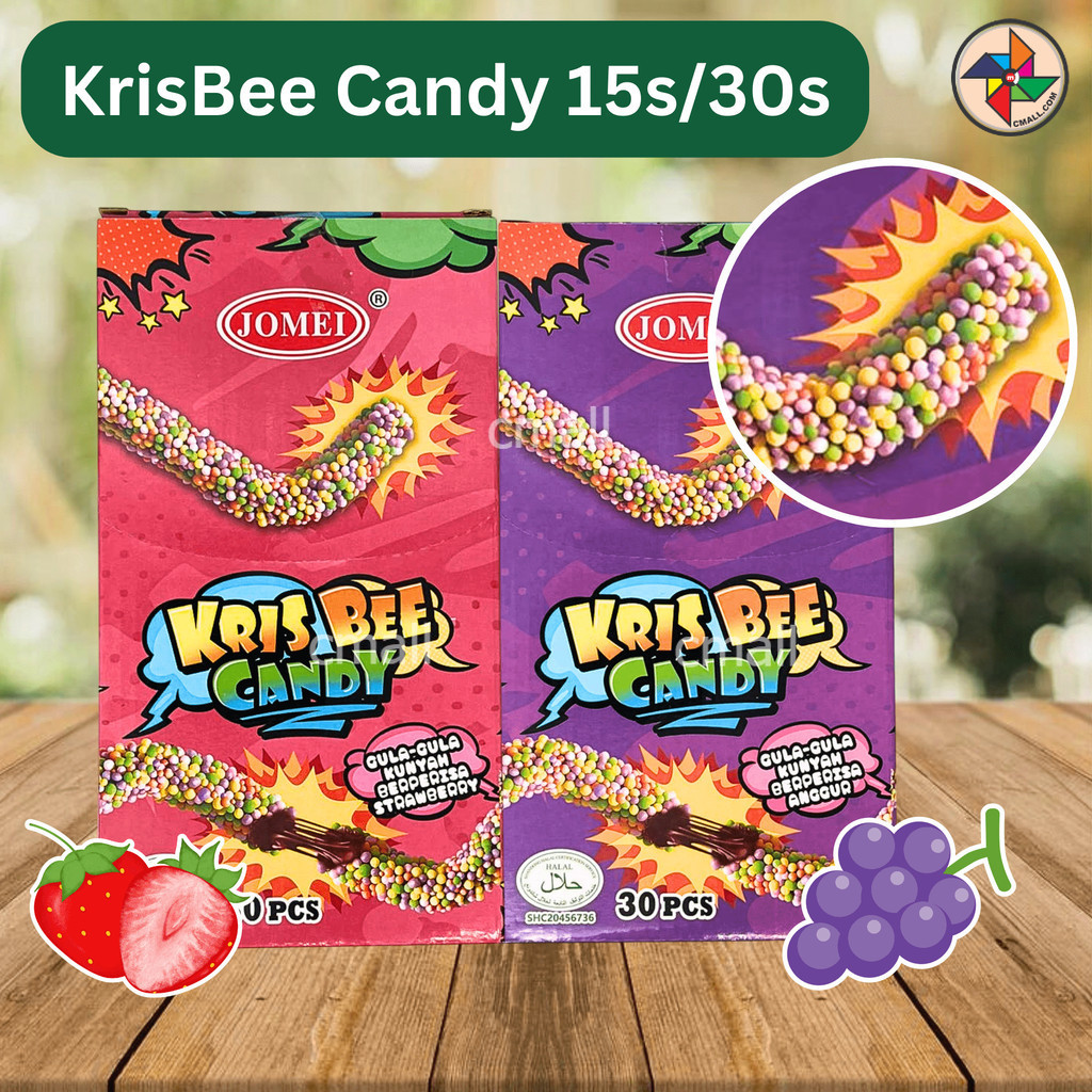 [CM] Jomei KrisBee Candy Gula Gula Kunyah Berperisa Strawberry/Anggur ...