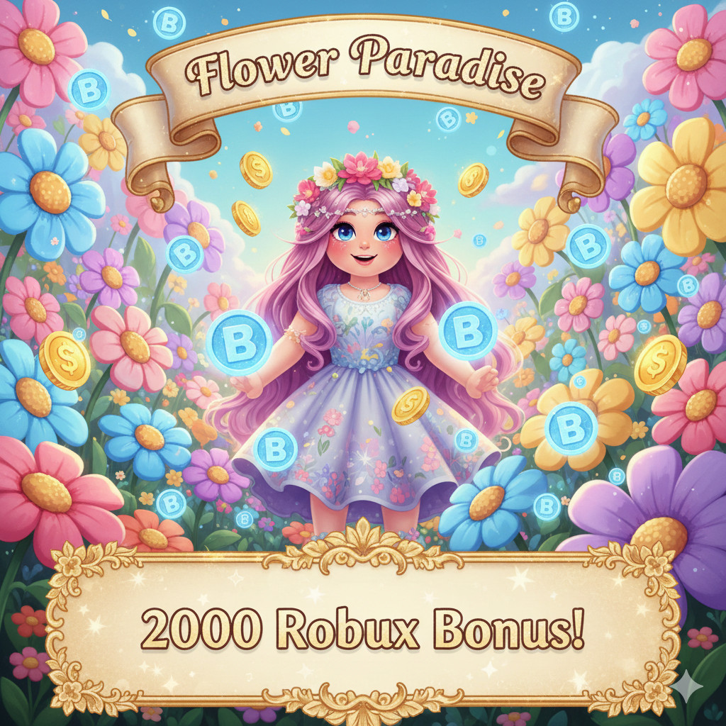 2000 Robux Roblox Card Flower Paradise Garden With and 2 000 | Shopee ...