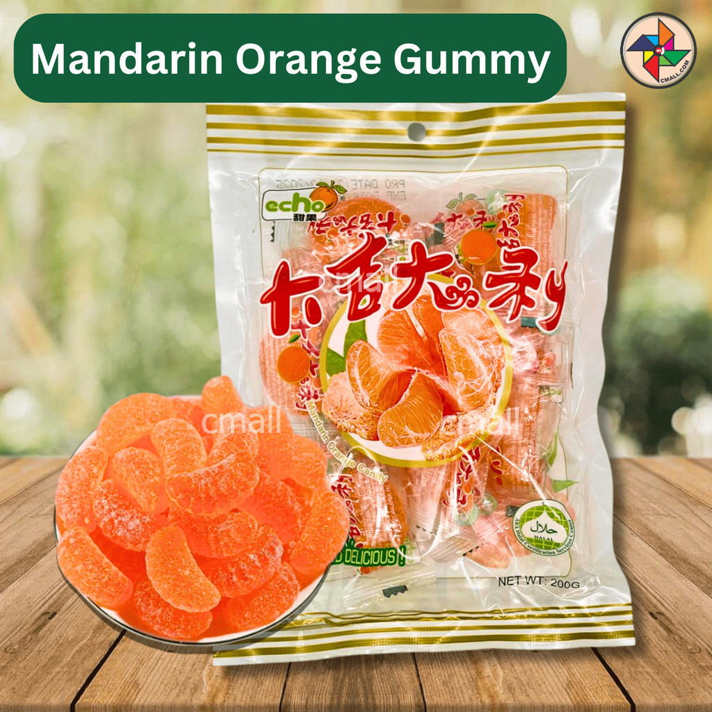 [HALAL] Mandarin Orange Gummy 大吉大利 橘子软糖 200g Soft Chewy Fruit Candy ...