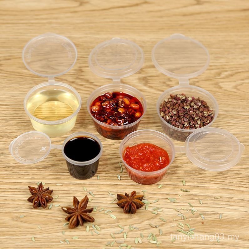 Conjoined Packing Box with Lid Dipping Sauce Box Sauce Box Seasoning ...