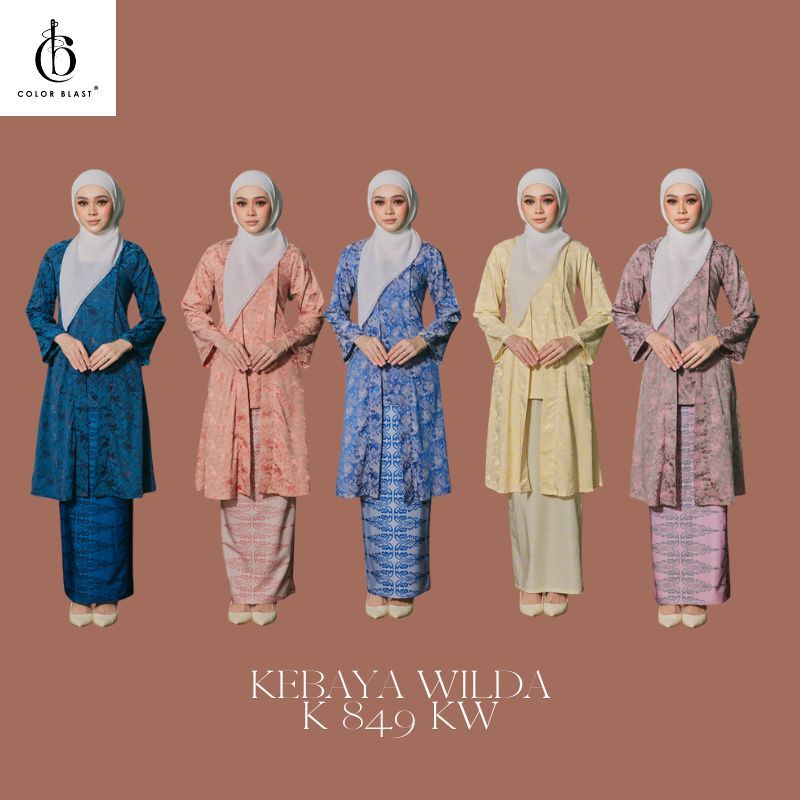 Color Blast Kebaya Wilda | Sutera Jacquard Raya Plus Size Labuh Moden ...