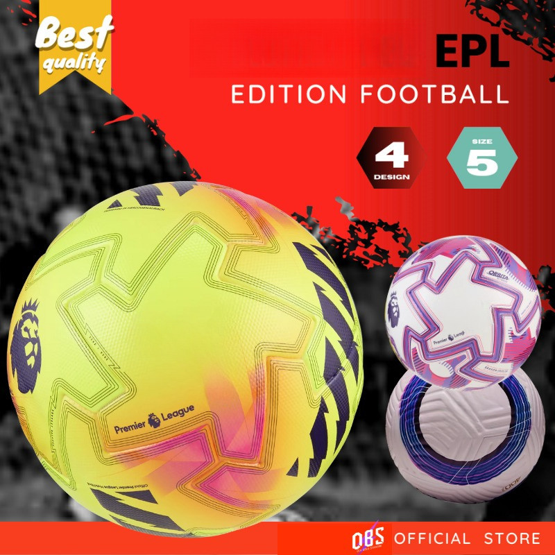 OBS Bola Sepak Football Size 5 Match Ball EPL Soccer Ball High Quality ...