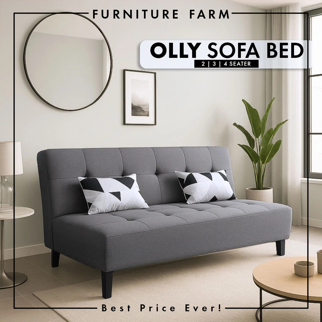 F&F : OLLY foldable sofa bed /sofa ruang tamu /3 seater sofa / 2 seater ...