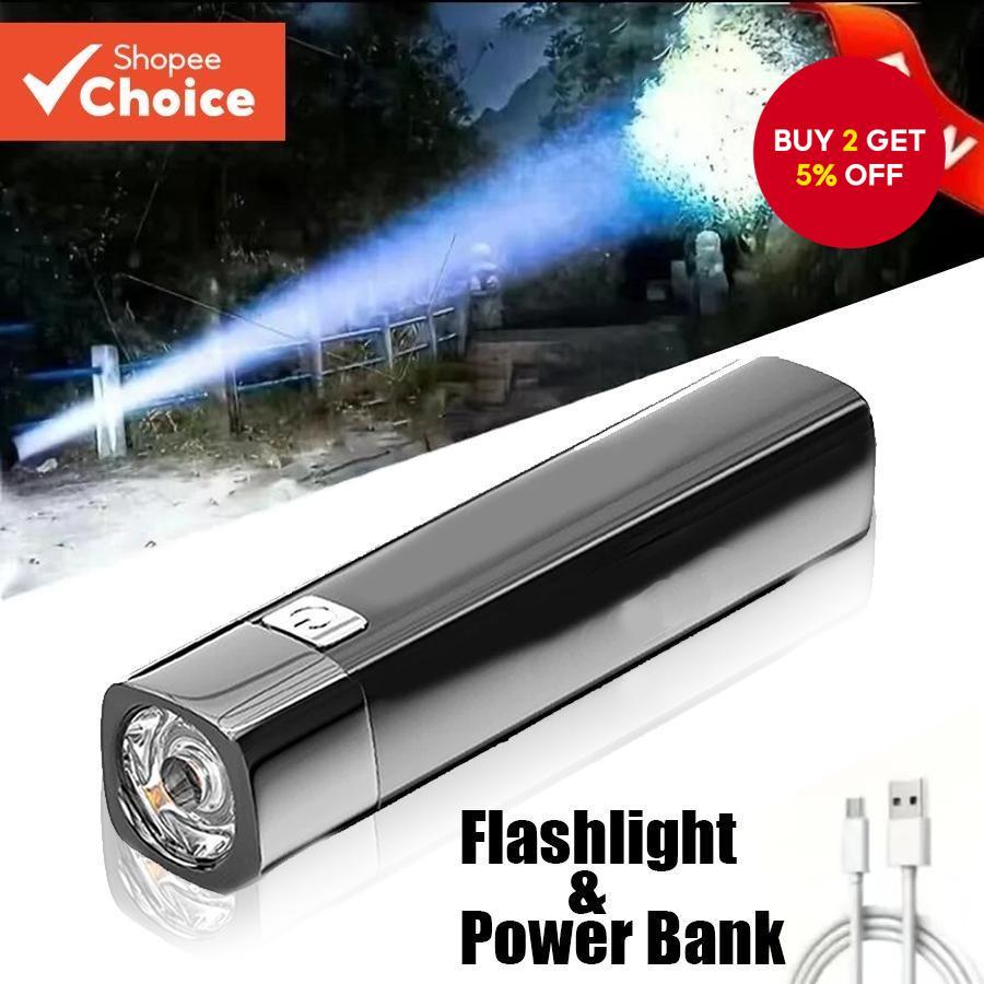 3-Mode Tactical Flashlight & Power Bank - Ultra Bright G3 LED, USB ...
