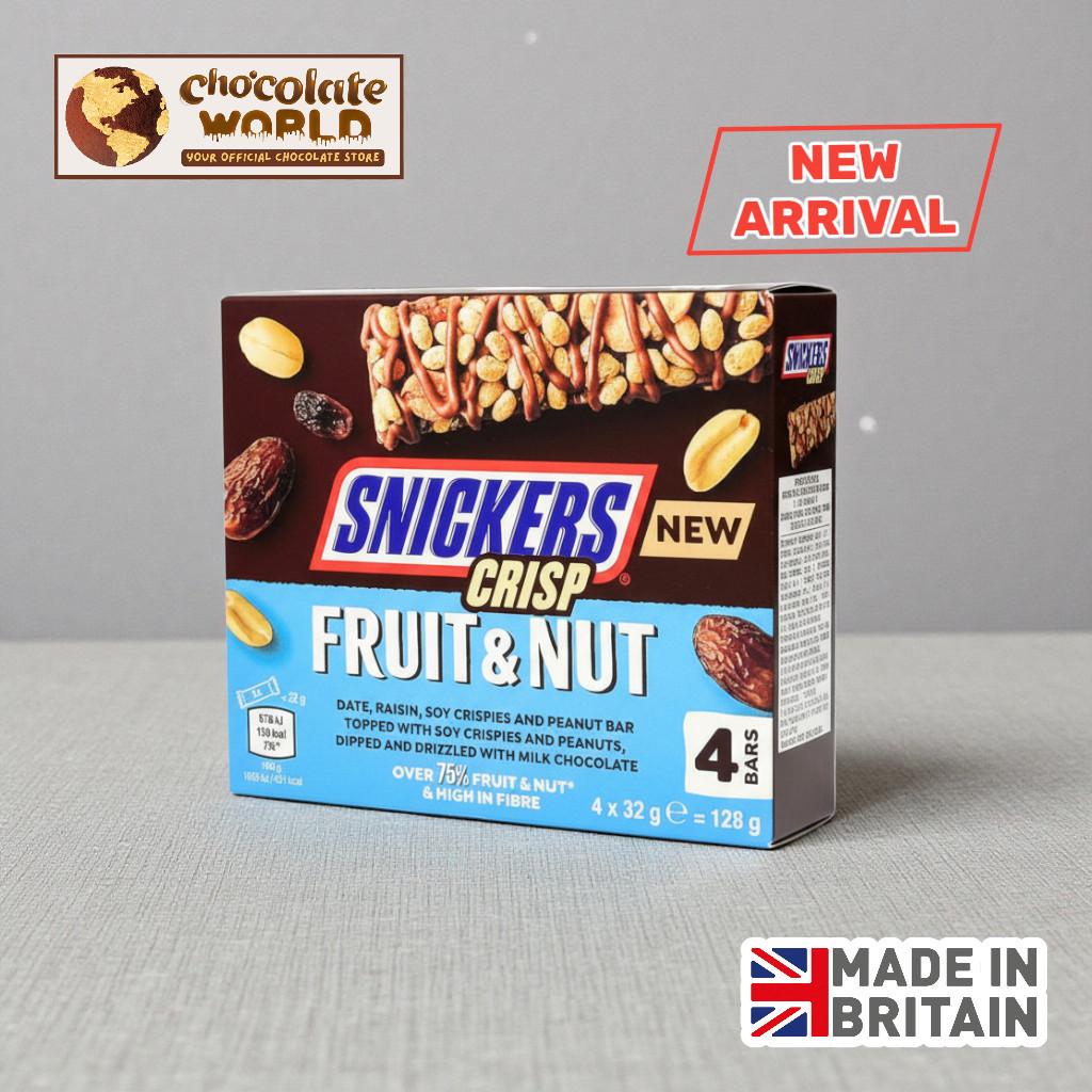Snickers Crisp Fruit & Nut 4 Bars 128g | Shopee Malaysia
