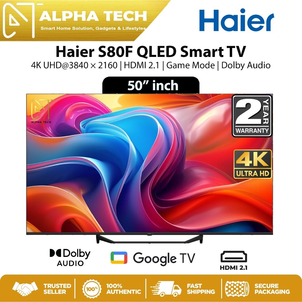Haier 50'' S80F Series QLED Smart TV H50S80FUX - 4K UHD | HDMI 2.1 ...