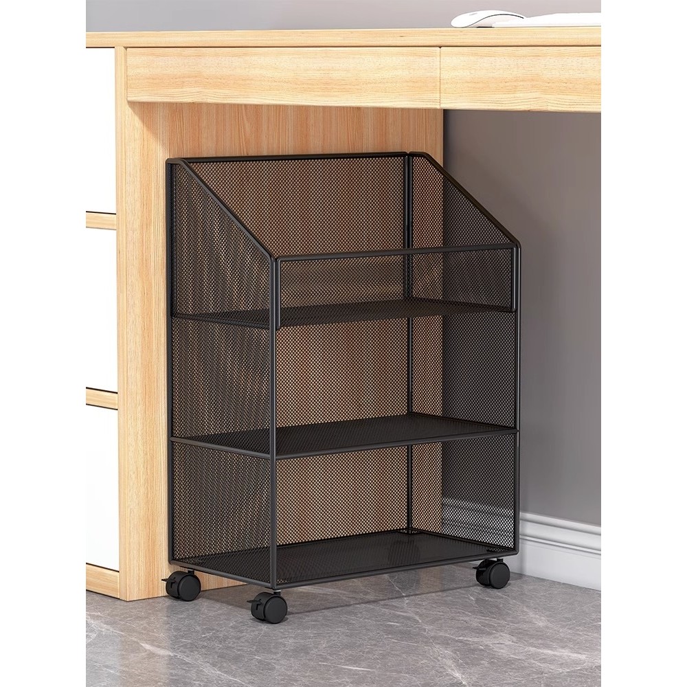 Under Desk File Rack Movable File Storage Rack Trolley Wheeled Office ...