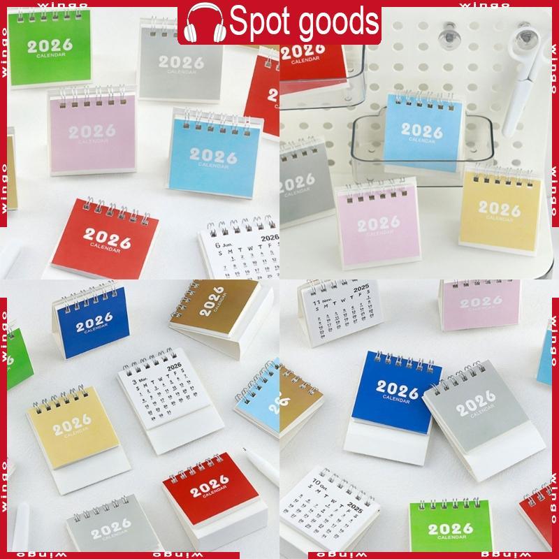 WIN 2026 Desk Calendar from Aug 2025 to Dec 2026 Twin-Coil Binding ...