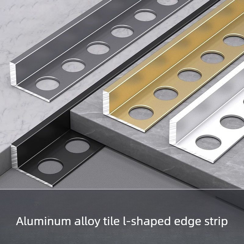 Aluminum Alloy L-Shaped Edge Trim Tile Floor Edge Strip Right Angle ...