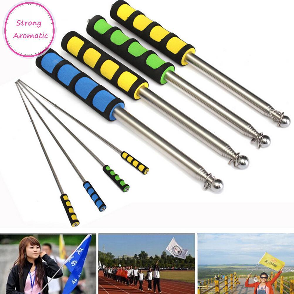 STRO Flag Pole 1.2M Portable Telescopic Flag Handheld Pole Tool for ...