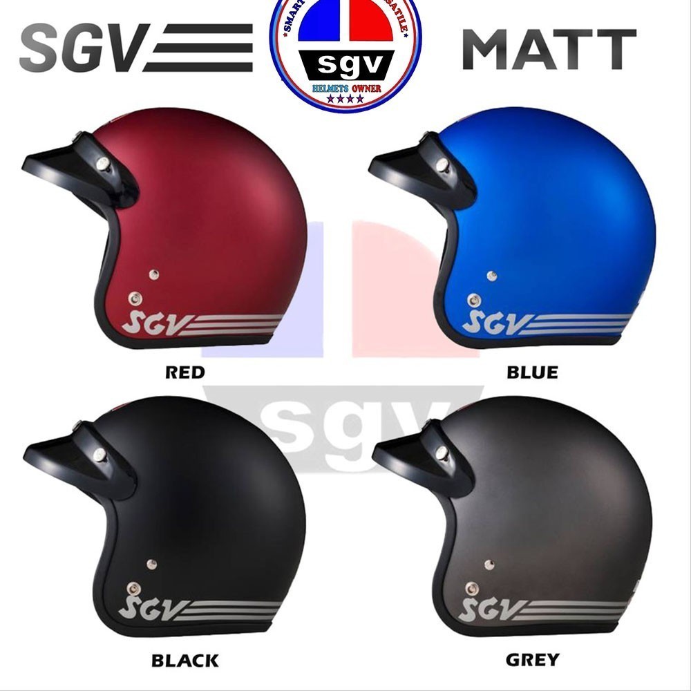 SGV Helmet SGV99 Matte Color Tali D Size 60 Sirim Approved Helm SGV99 ...