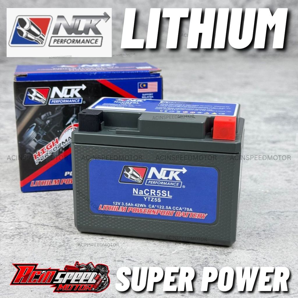 1 TAHUN WARRANTY” ESR MOTOR LITHIUM BATTERY YTZ7S YTZ5S BATTERY NLK Y15 ...