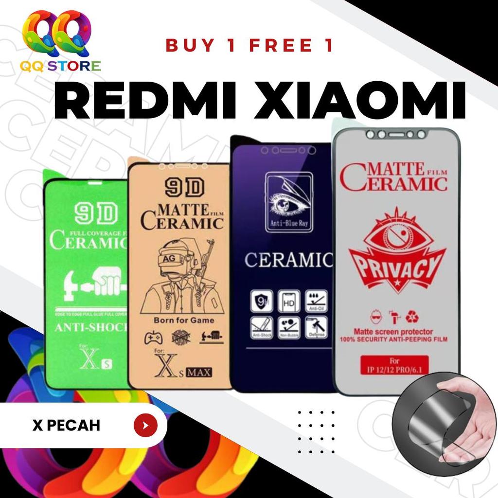 (BUY 1 FREE 1)Ceramic Screen for XIAOMI REDMI Protector Film Ceramics ...