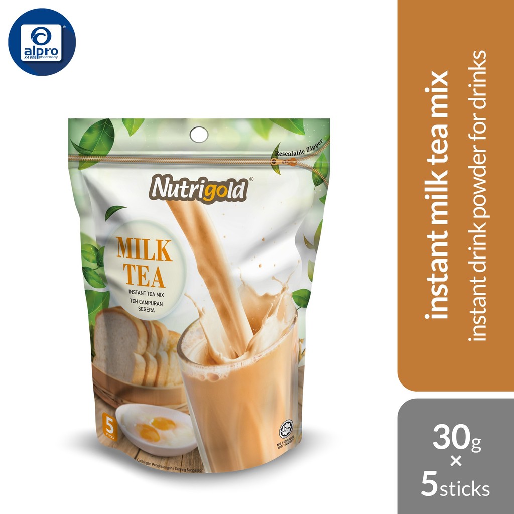 Nutrigold 3-in-1 Milk Tea 30g ×5s | Instant Drink Powder for Milk Tea ...