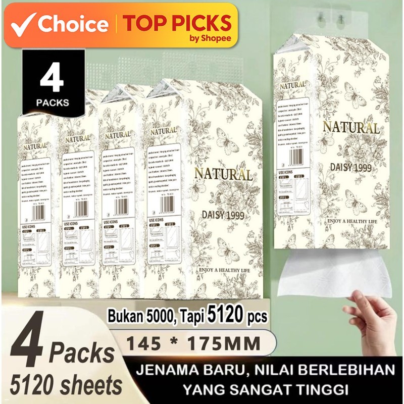 [Shopee Choice] 4 PACKS 5120 sheet 145*175mm AIR-cushion Tissue 4-Ply ...