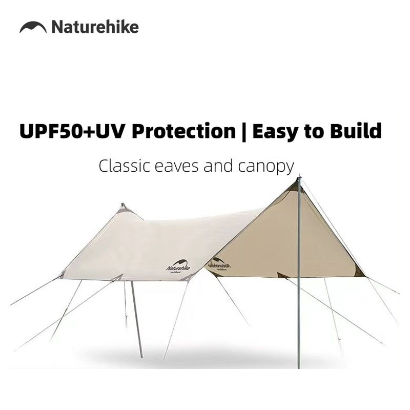 Naturehike 4-6 People Large Silver Pastebrushing Black Glue Sunscreen ...