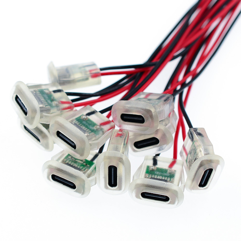 2pin USB Type C 5A Input type Charging Socket With LED lights Plate ...