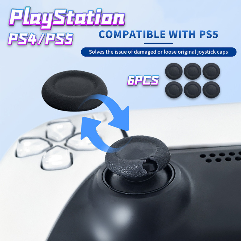 Thumbstick Grips (Including Replacement Covers) for PS5/PS4 Controllers ...
