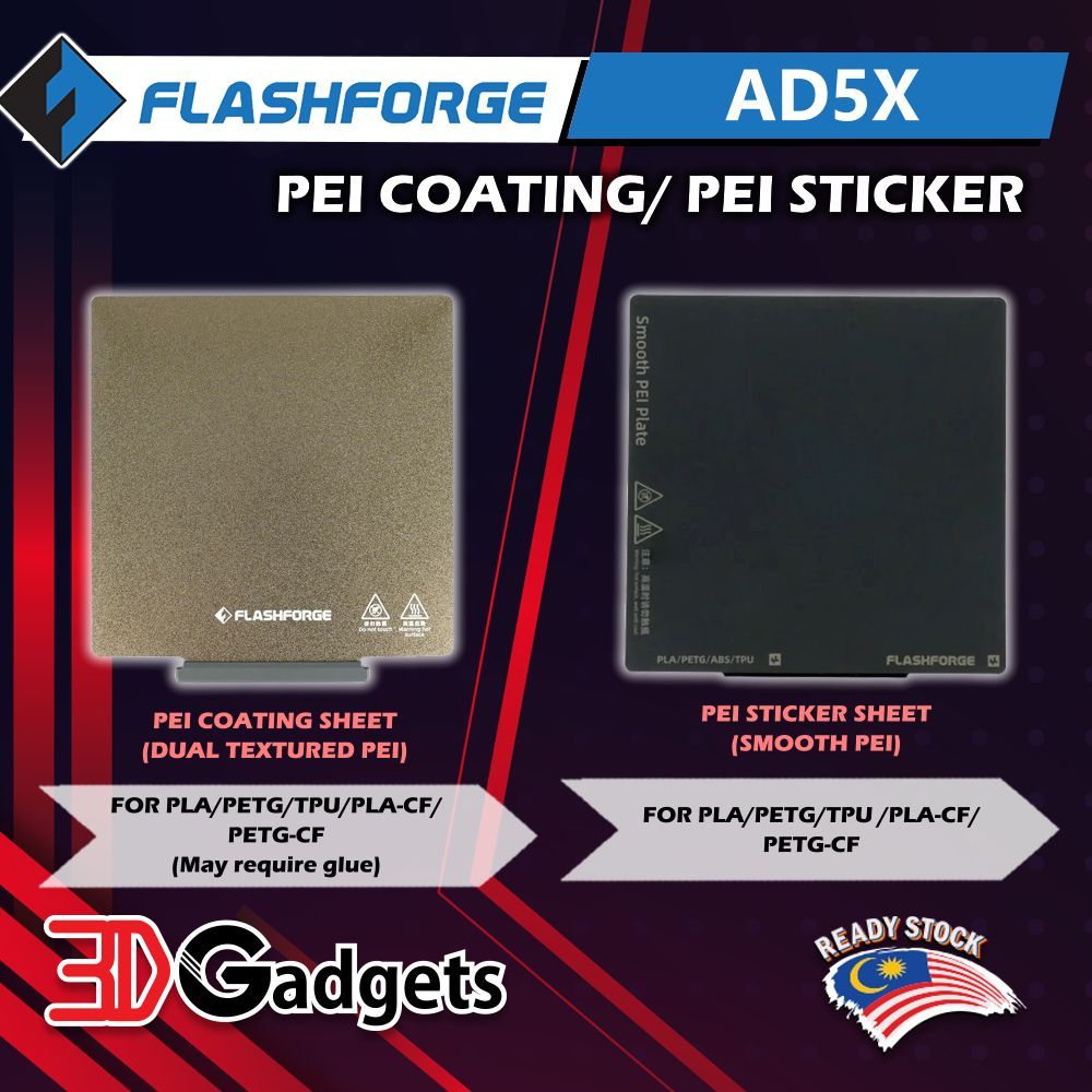 FlashForge PEI Coating / PEI Sticker Sheet for AD5X Build Plate ...