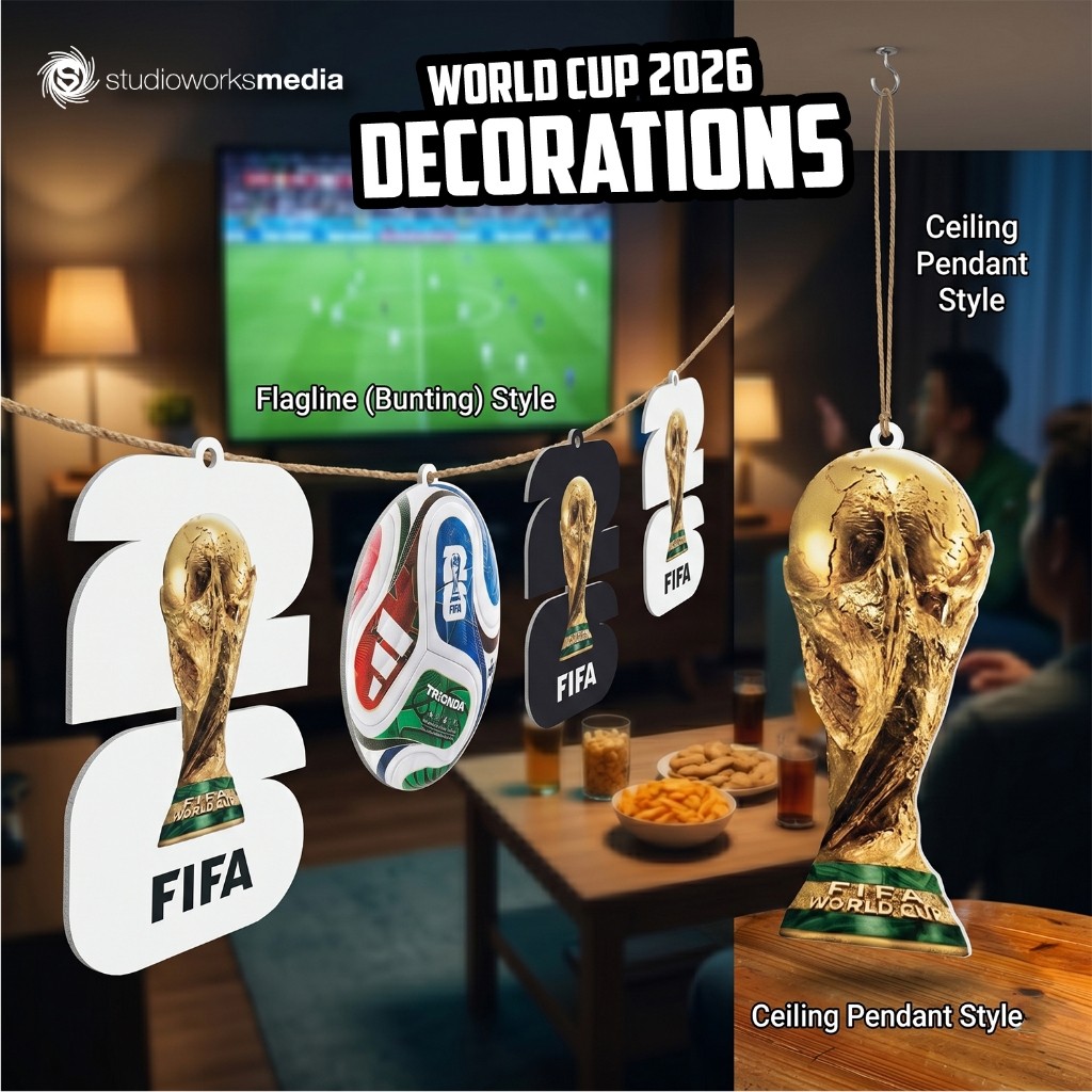 [READY STOCK] Hiasan FIFA World Cup Flagline & Ceiling Pendant PVC ...