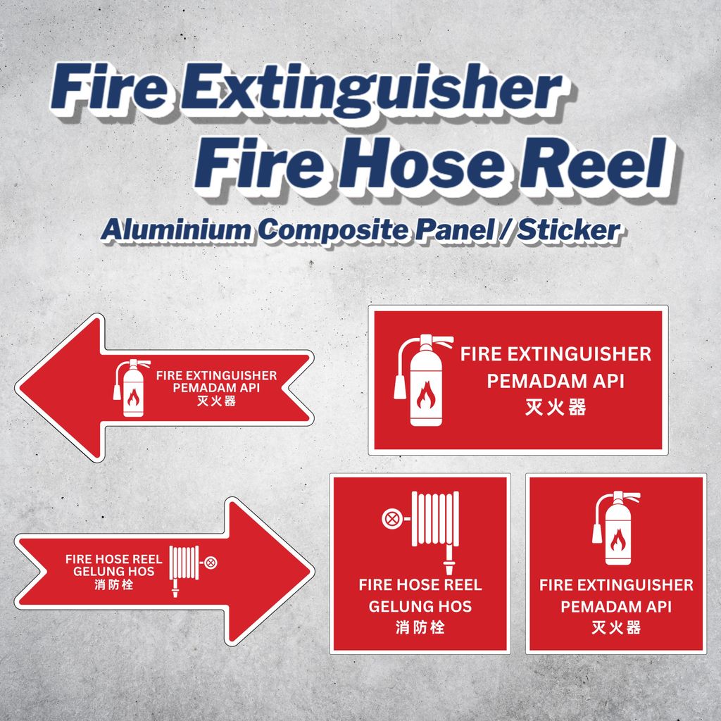 Fire extinguisher fire hose reel papan tanda pemadam api gelung hos ACP ...